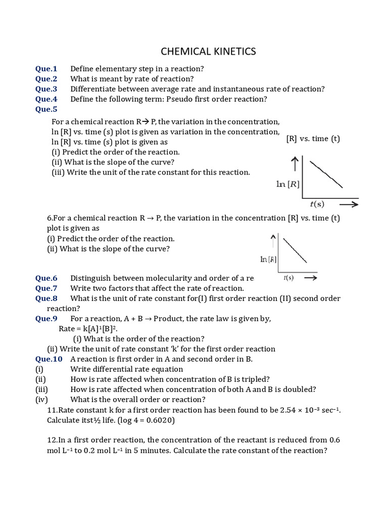 Chemical Kinetics | PDF | Reaction Rate | Chemical Reaction Engineering Chemical Kinetics | PDF | Reaction Rate | Chemical Reaction Engineering