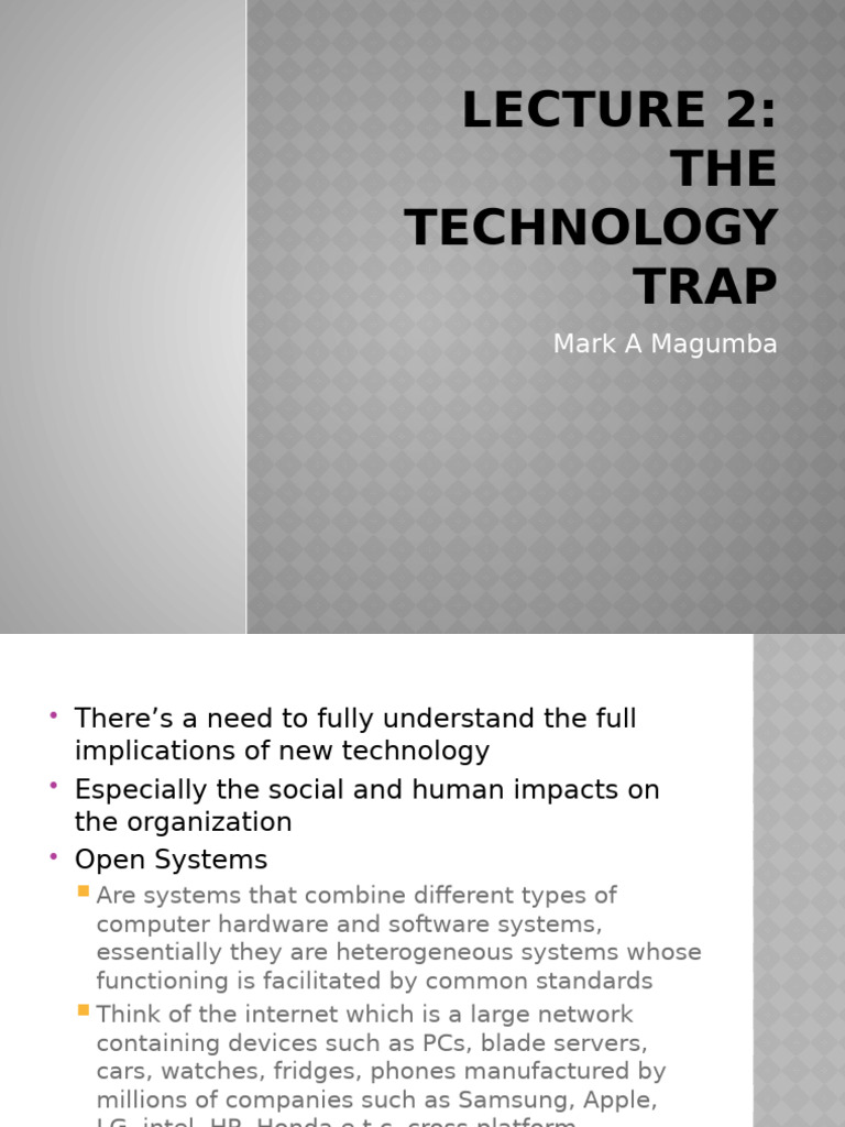 Lecture 2 Technology Trap and Security Standards | PDF