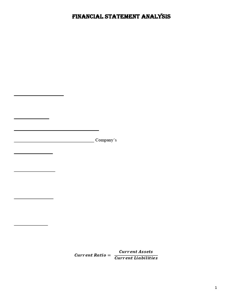 3 - Financial Statements Analysis | PDF