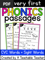 Long Vowel Sentences | PDF | Phonics