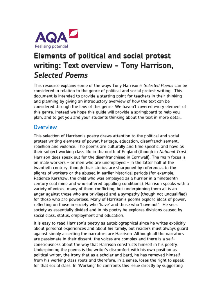 Aqa 7716 7717 To Protest TH | PDF