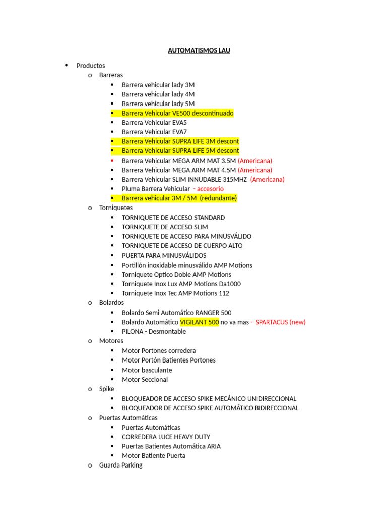 Mix Productos FRC-LAU | PDF