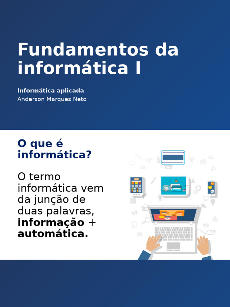 Aula 1 - Fundamentos da informática I | PDF