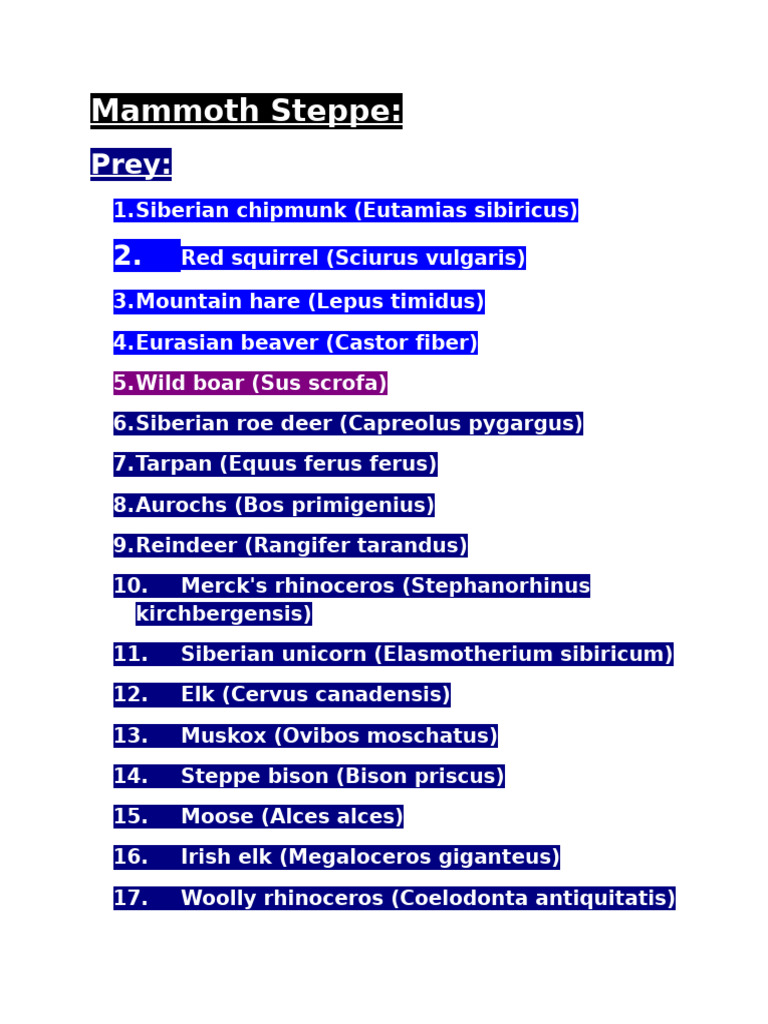 Mammoth Steppe | PDF