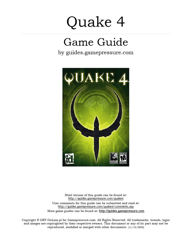 Quake 4 GAME GUIDE | PDF | Ammunition