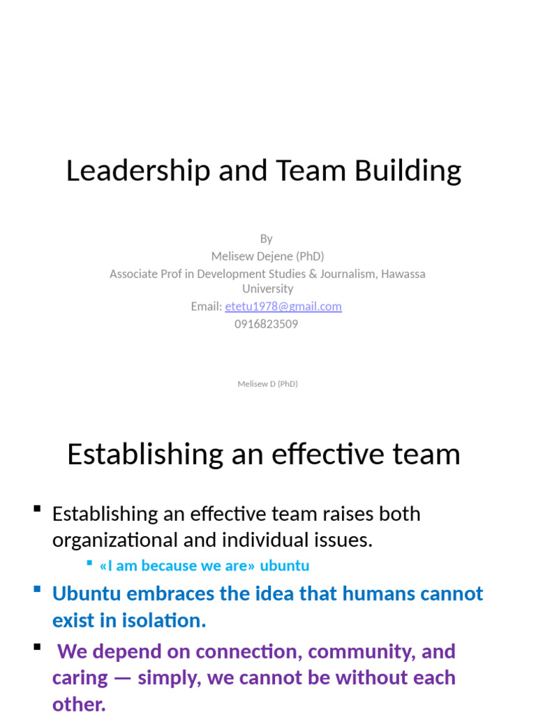 4 Leadership and Team Building | PDF