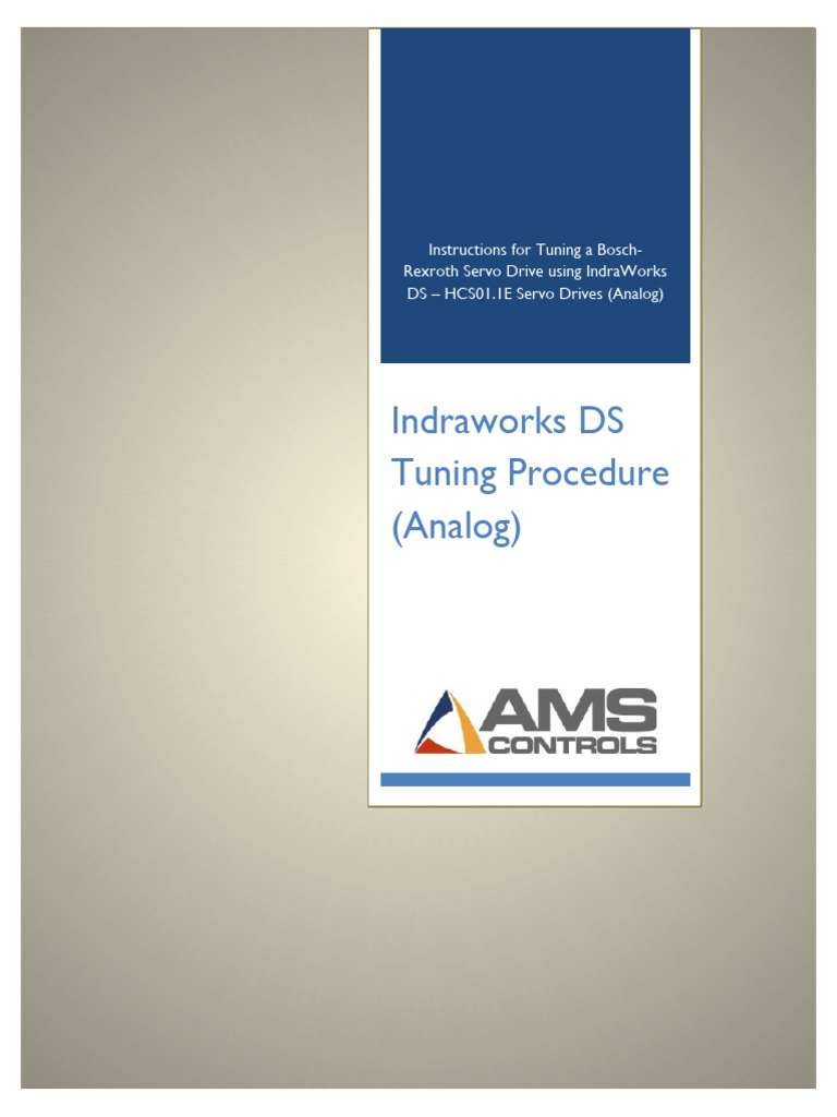 IndraWorks DS Tuning Procedure Analog For HCS01 - 1E Cs Servo Drives 002 | PDF