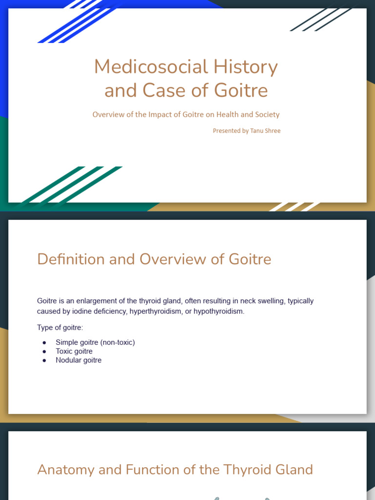 Medicosocial History and Case of Goitre | PDF