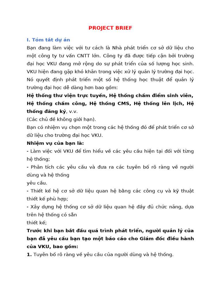 Project Brief | PDF