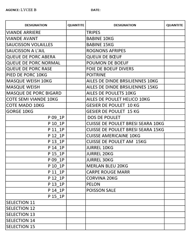 FICHE DE COMPTAGE | PDF