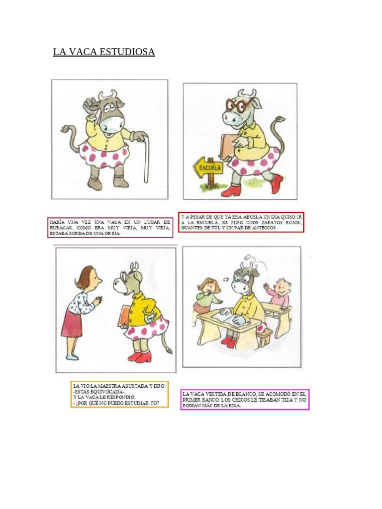 Cancion La Vaca Estudiosa 2ºa | PDF