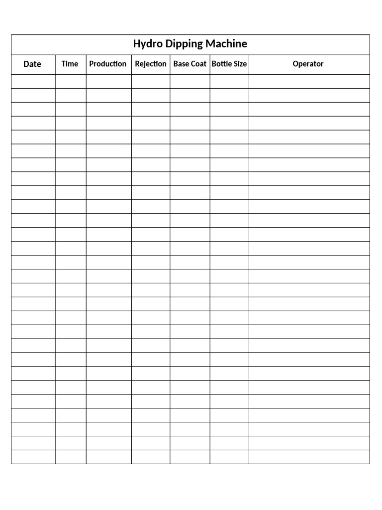 Hydro % Daily Packing Report | PDF