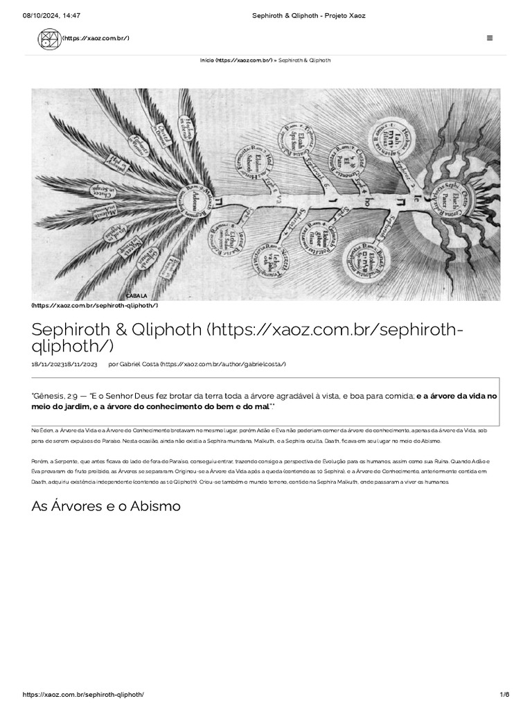 Sephiroth & Qliphoth - Projeto Xaoz | PDF