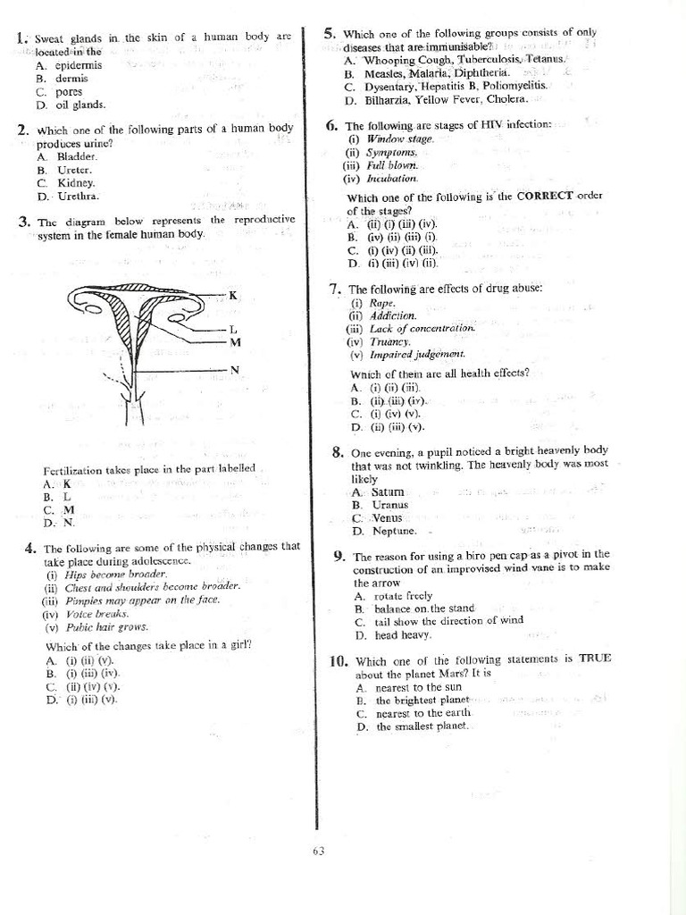 Kcpe 2006 Science e | PDF