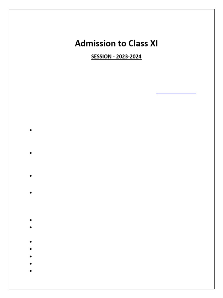 Class XI - Registration Form | PDF