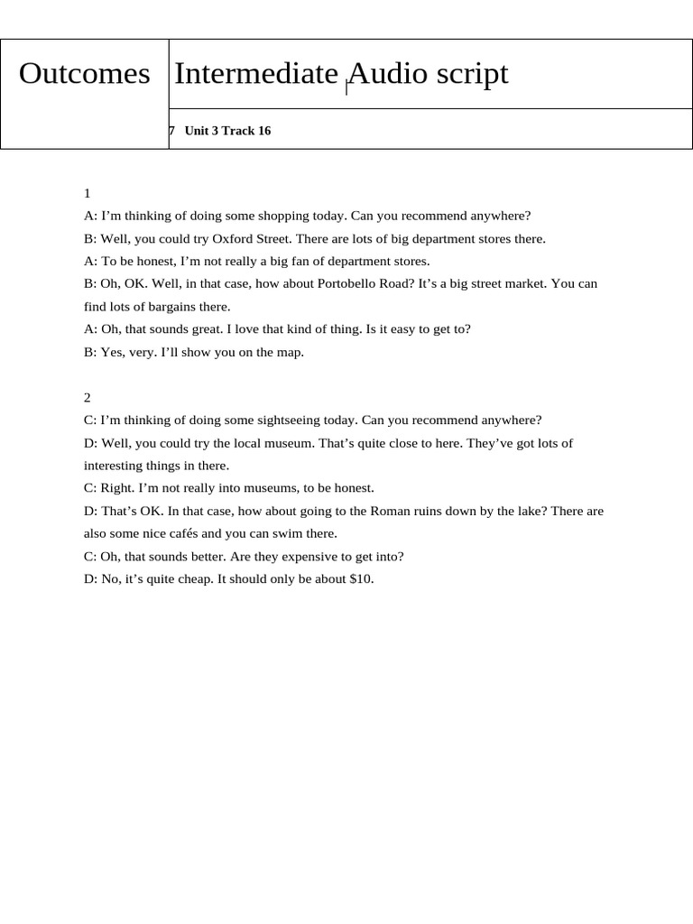 Intermediate Unit3 Audio Track16 Pdf