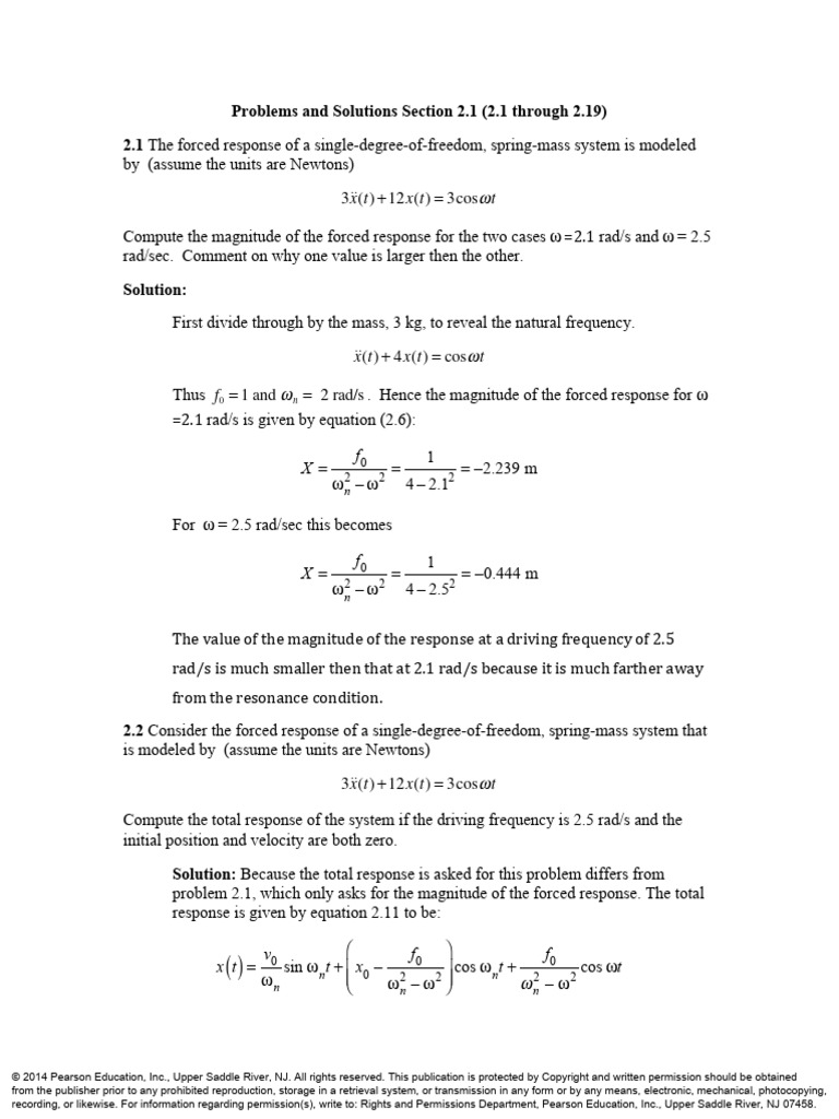 Problems and Solutions Section 2.1 (2.1 Through 2.19) 2.1: X T X T T | PDF