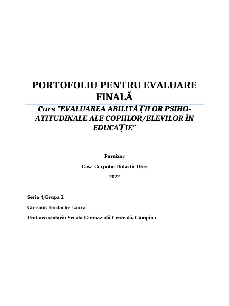 PORTOFOLIU CURS Modulul 3 | PDF