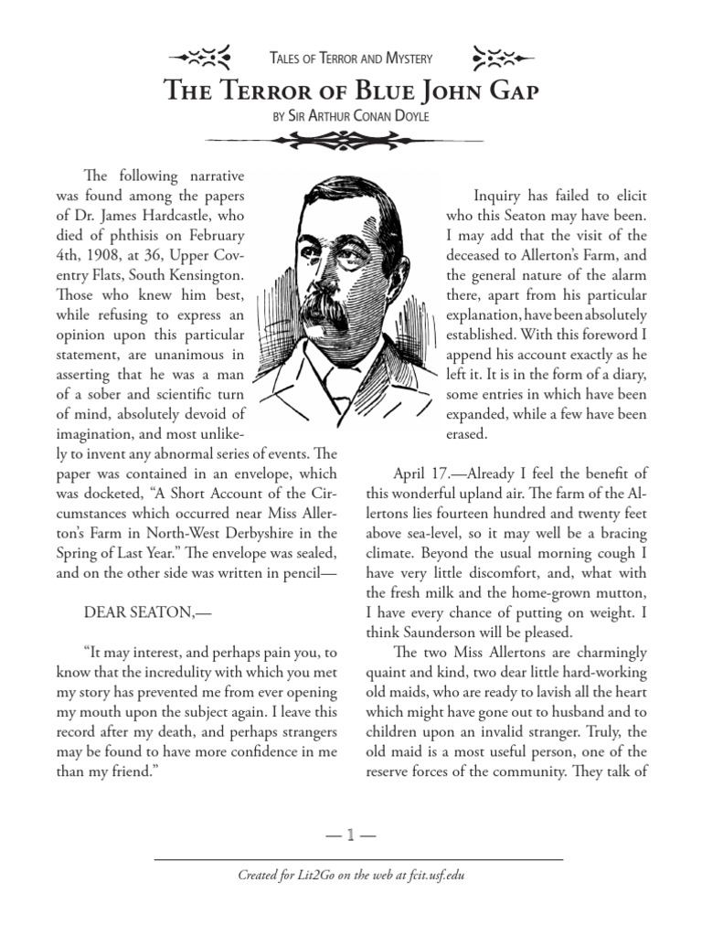 The Terror of Blue John Gap | PDF