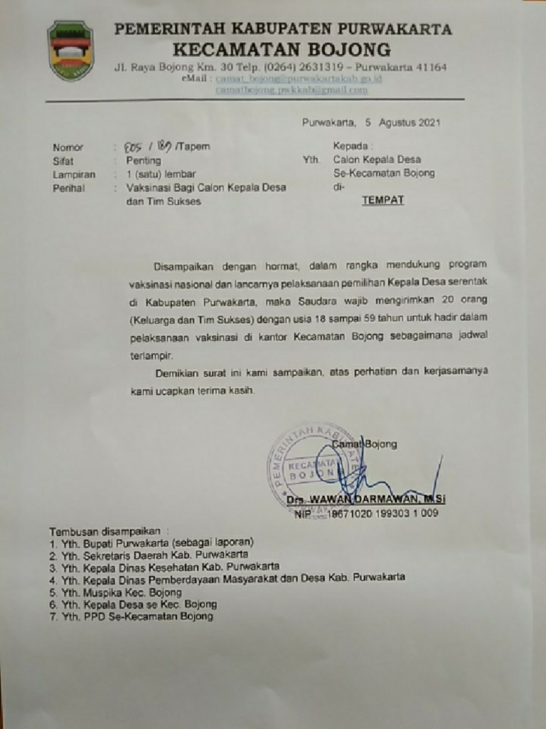 surat vaksinasi | PDF