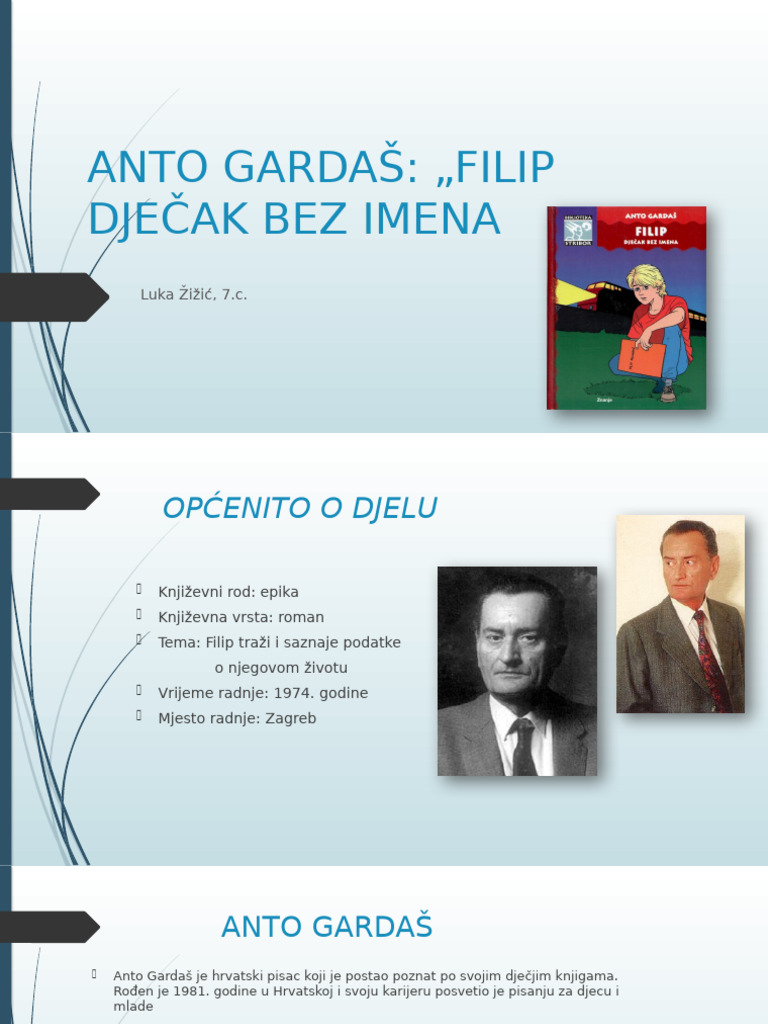 Filip Dječak Bez Imena, Luka Žižić 1.f | PDF