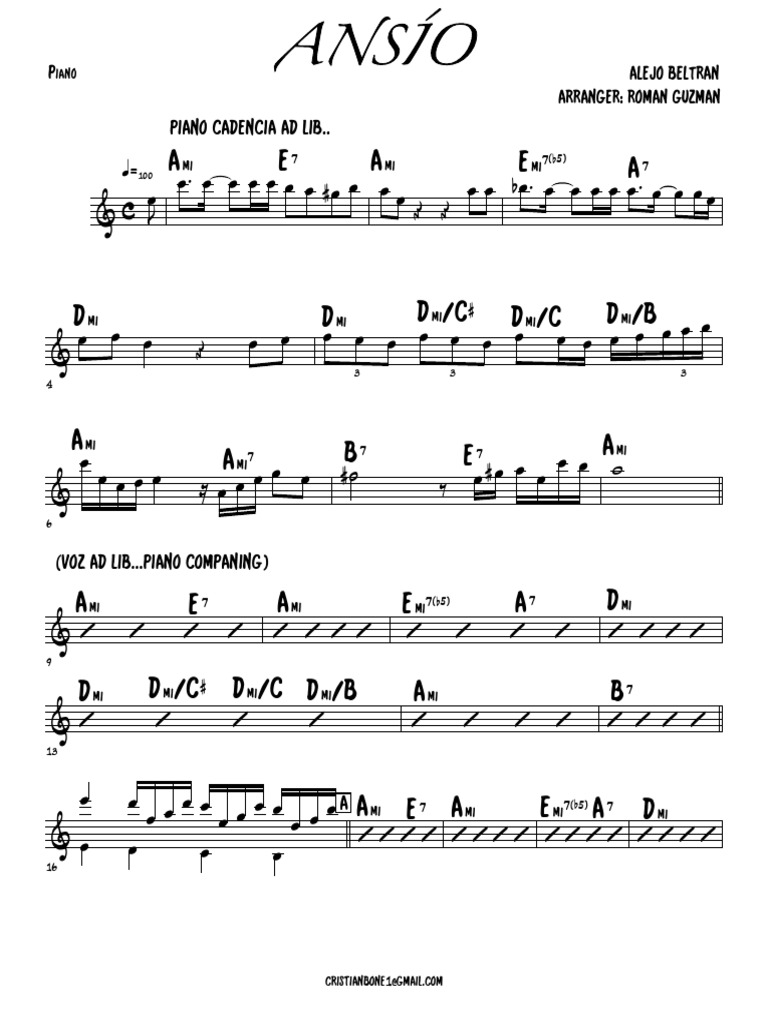 ANSIO - Piano | PDF