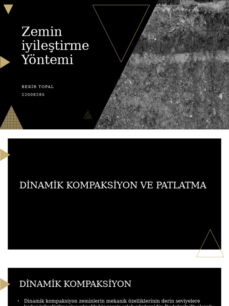 Zemin Iyileştirme Yöntemi Dynamic Compaction | PDF