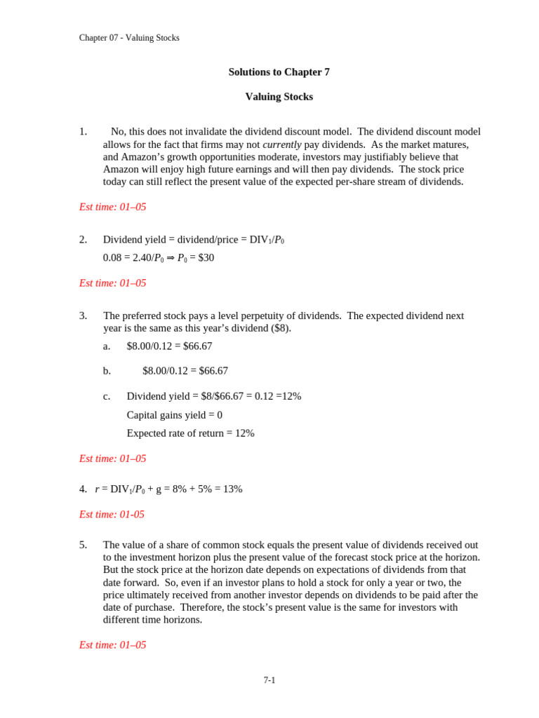Chapter 7 - Solution Manual | PDF