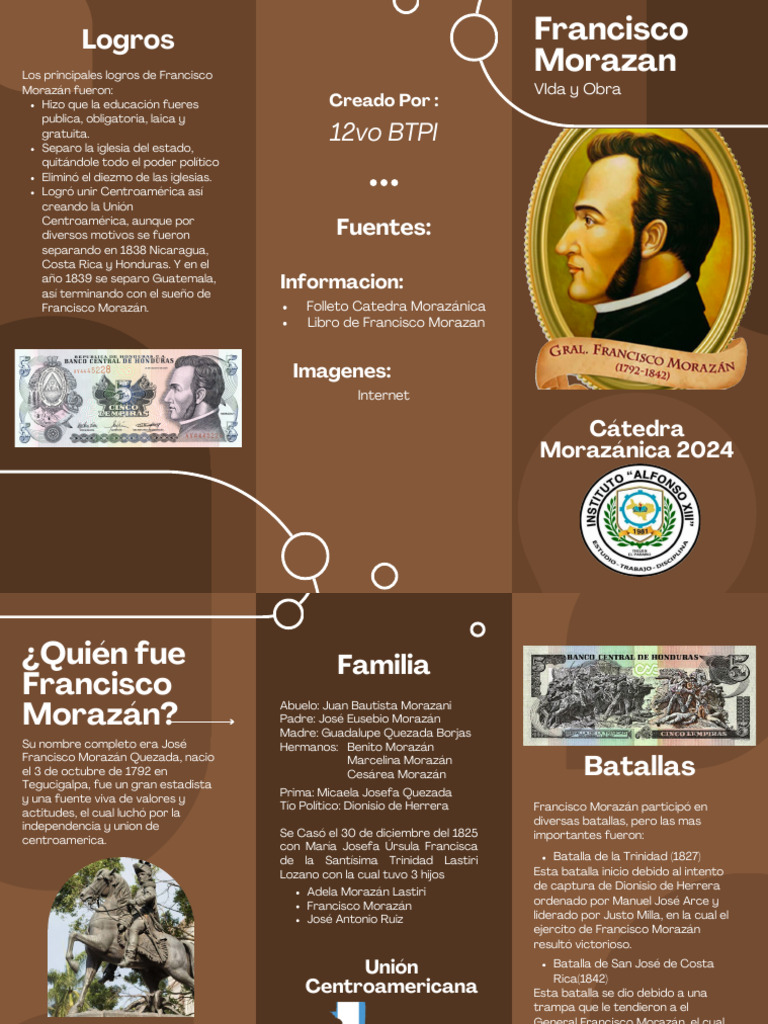 Trifolio Correcto Jose Francisco Morazan | PDF