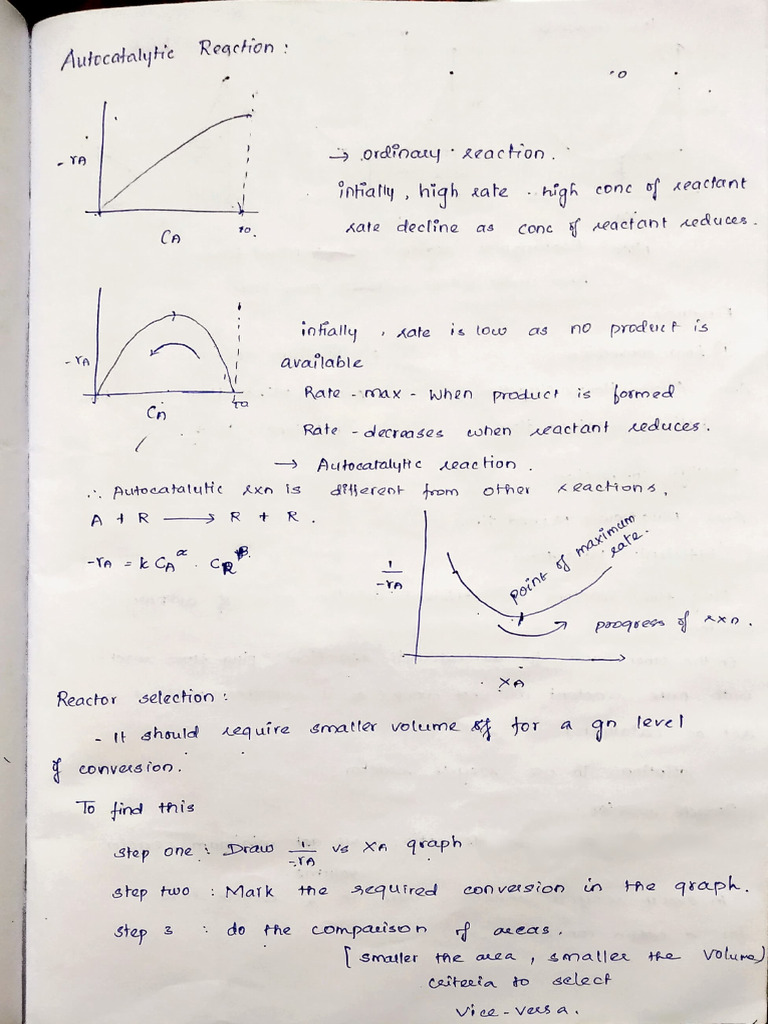 Notes of Autocatalytic Reaction | PDF