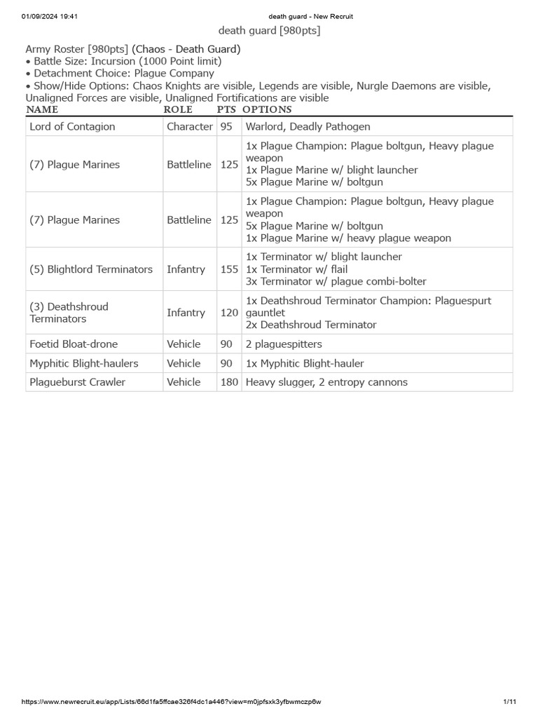 Death Guard Only - New Recruit | PDF