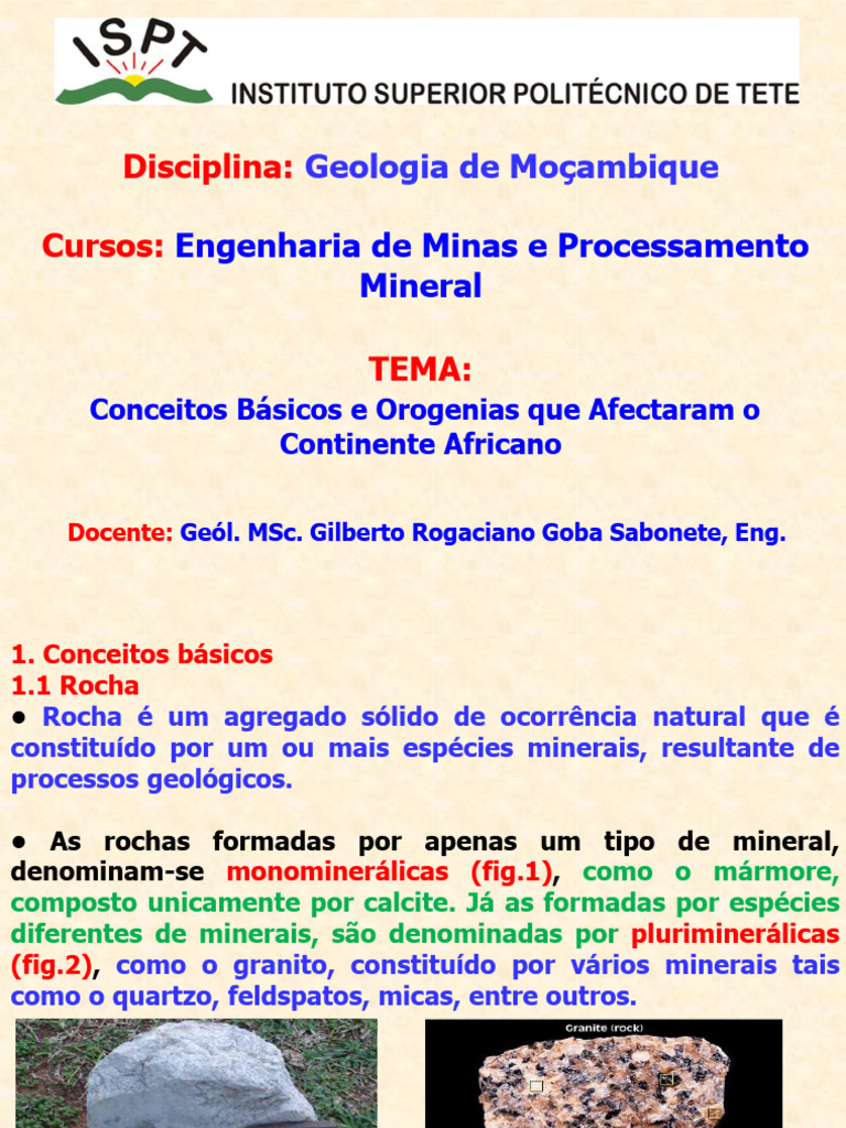 Geol. - Moc. - Cap.1 - PPT - Orogenias Africanas e Sua Evolucao | PDF