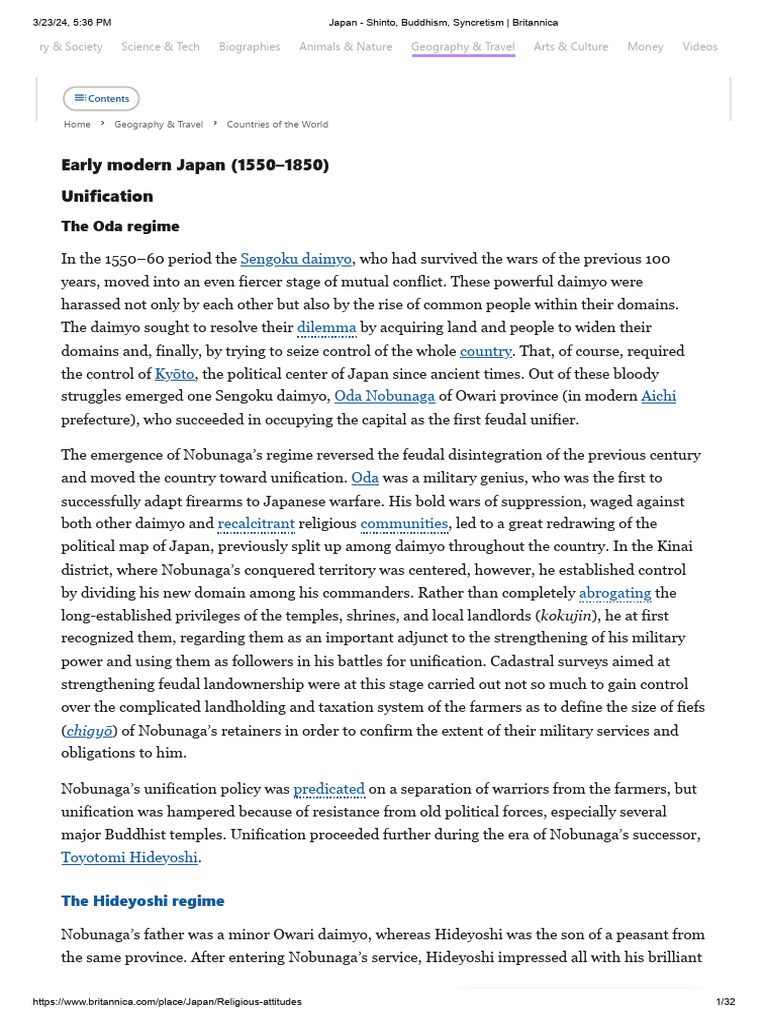Early Modern Japan 1550-1850 | PDF