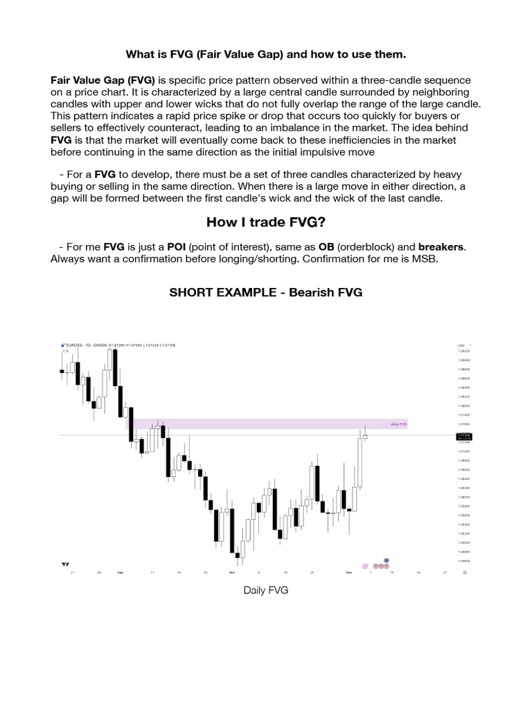 How I Trade FVG?: What Is FVG (Fair Value Gap) and How To Use Them | PDF