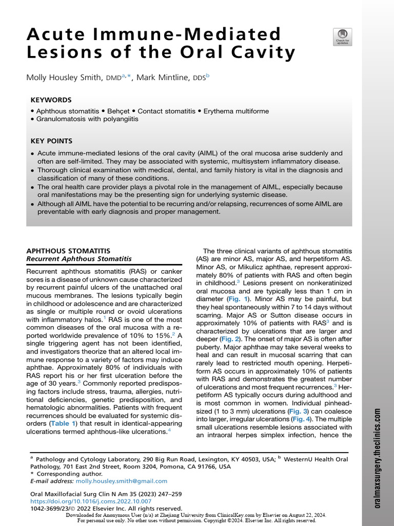Acute Immune Mediated | PDF