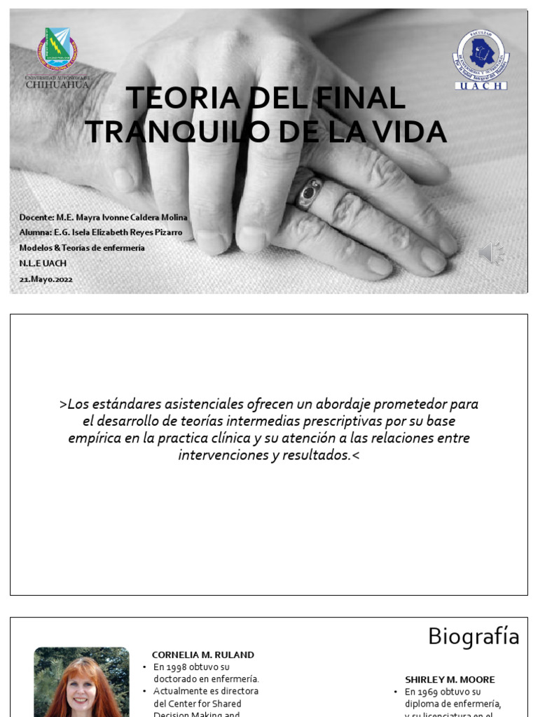 Teoria Del Final Tranquilo de La Vida.pptx | PDF