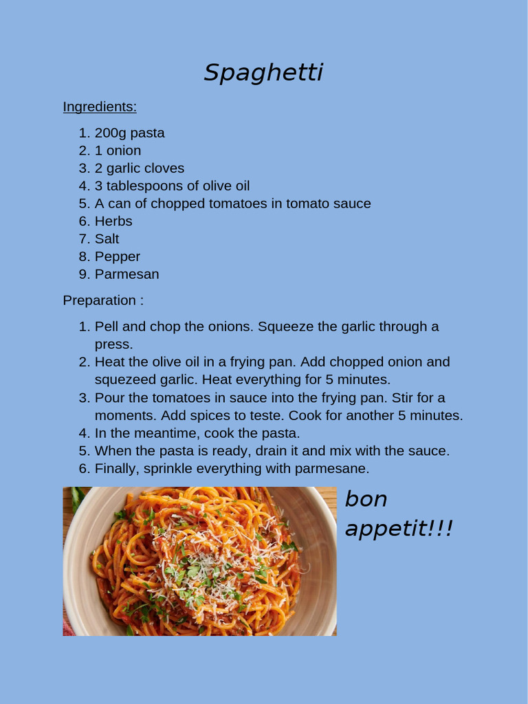 Spaghetti | PDF