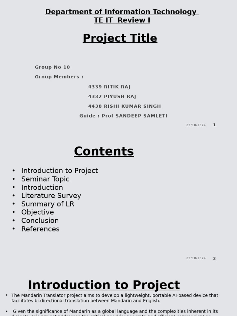 AI Mandarin-English Translator Project | PDF | Deep Learning | Tone ...