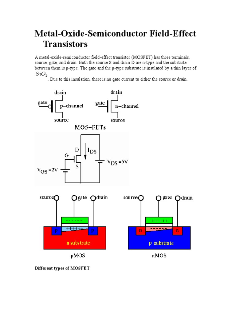Mosfet Notes | PDF | Field Effect Transistor | Mosfet