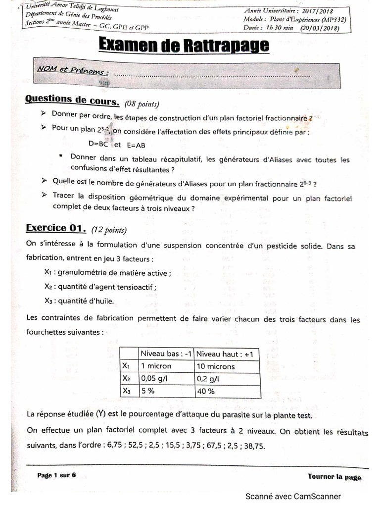 Rattrapage 2017.2018 | PDF