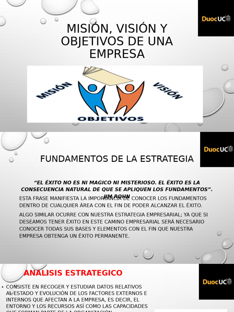 Misión, Visión y Objetivos de Una Empresa | PDF