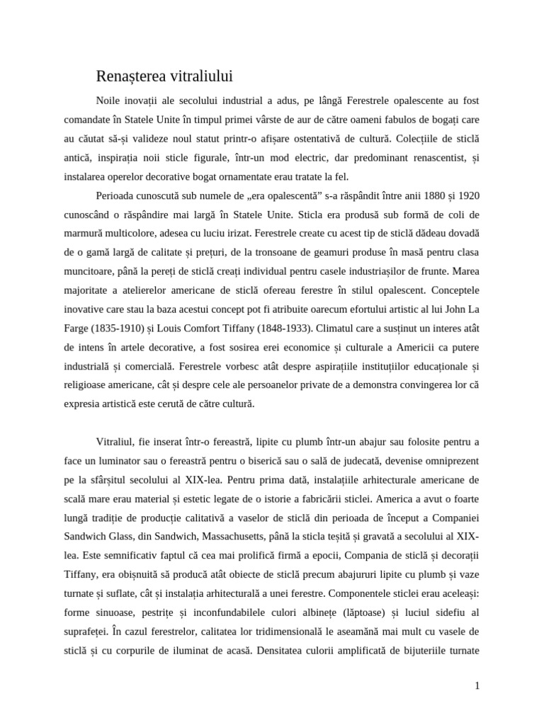 Traducere Din The Histori of Stained Glass | PDF