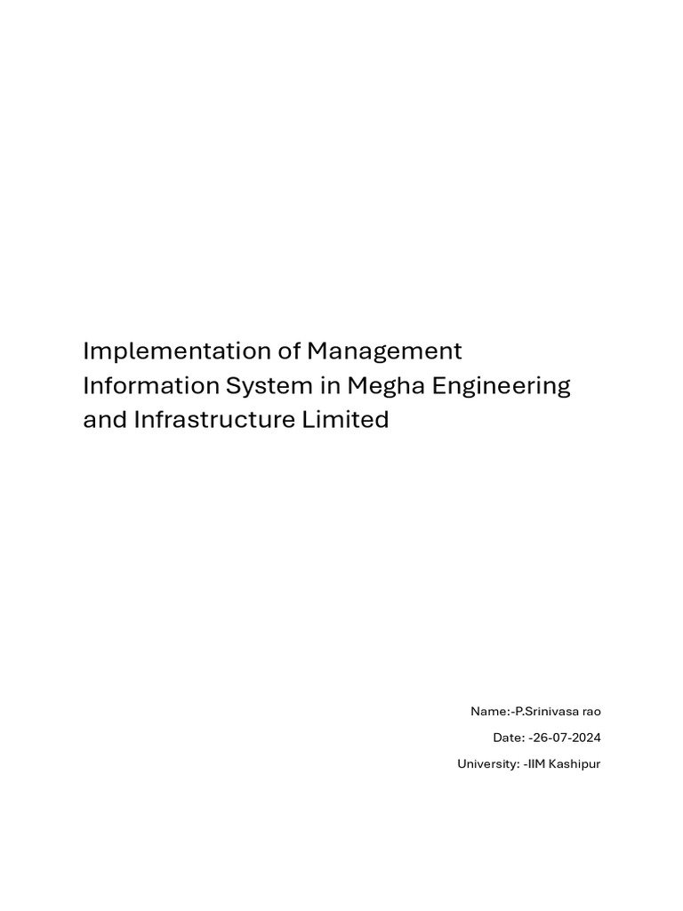 MIS-Project Report-01 | PDF