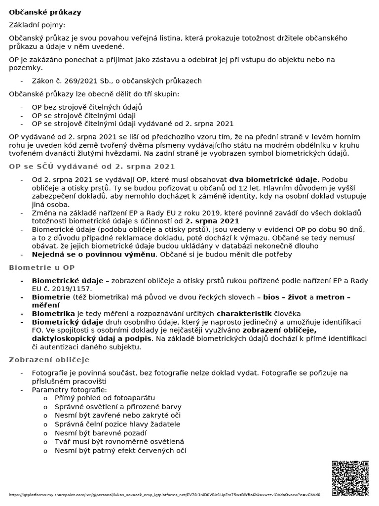 2VS-Z05 Obcanske Prukazy | PDF