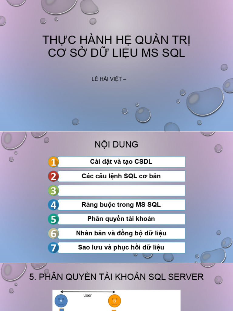Thuc Hanh MS SQL Server - 5 - Phan Quyen Users | PDF