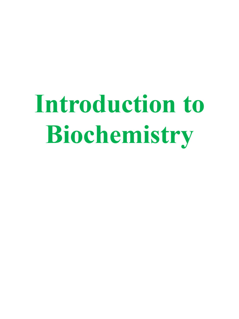 Introduction To Biochemistry | PDF | Cell Nucleus | Biochemistry