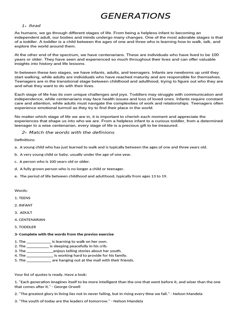 Generations | PDF