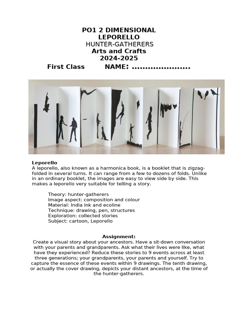 PO1 2dim TTO Leporello Hunter Gatherers | PDF | Drawing | Grandparent