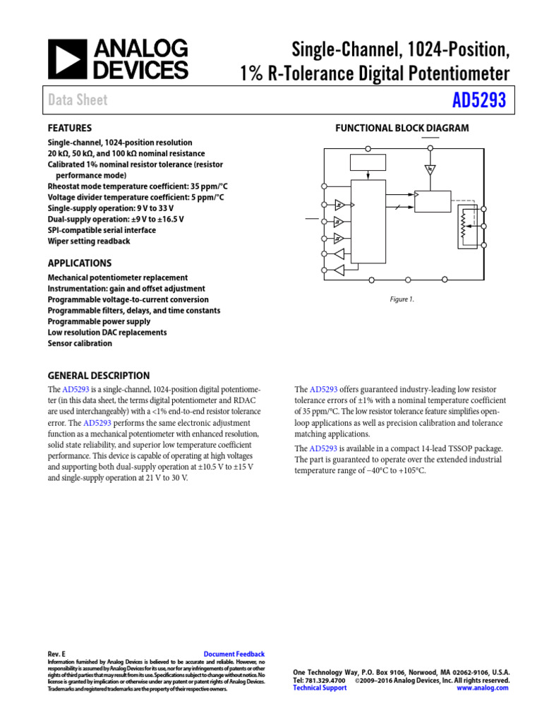 Ad5293 1501553 | PDF