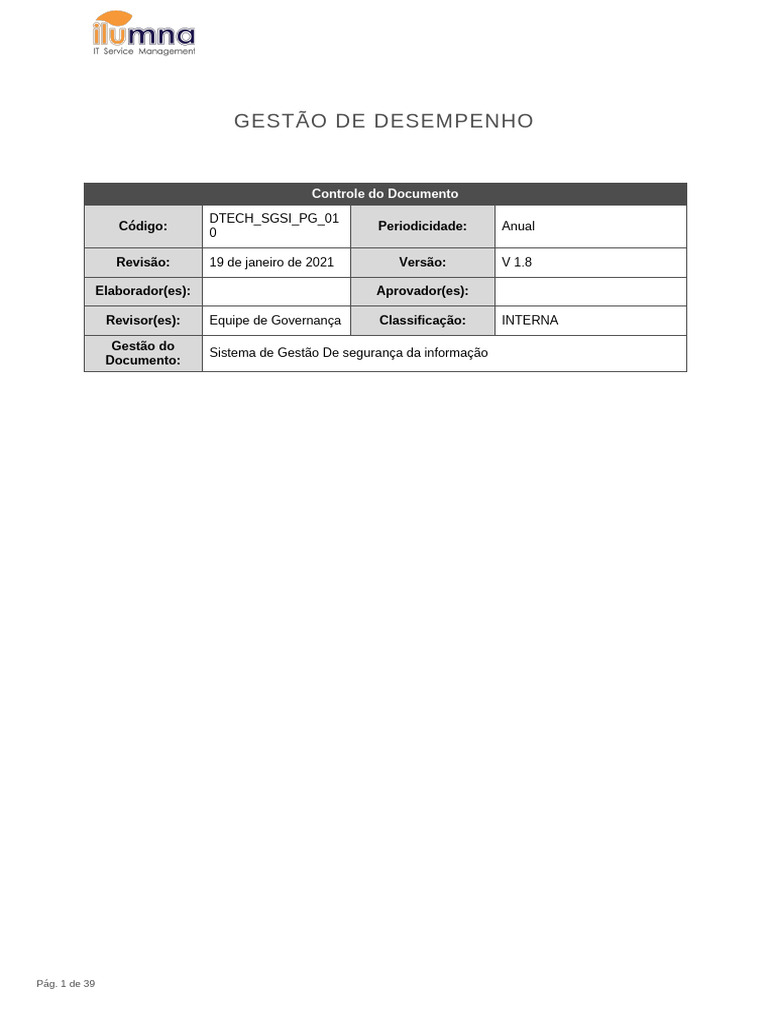 DTECH_SGI_PG_010_Gestão_de_Desempenho | PDF